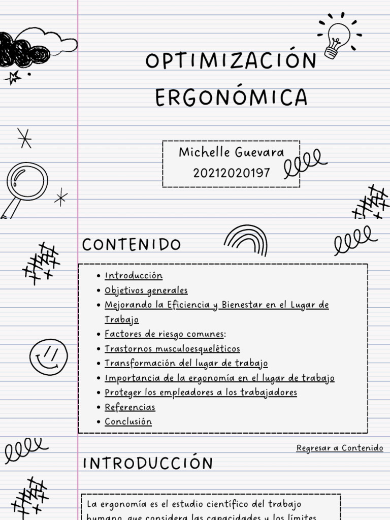 Optimizacion Ergonomica - Michelle - Guevara | PDF