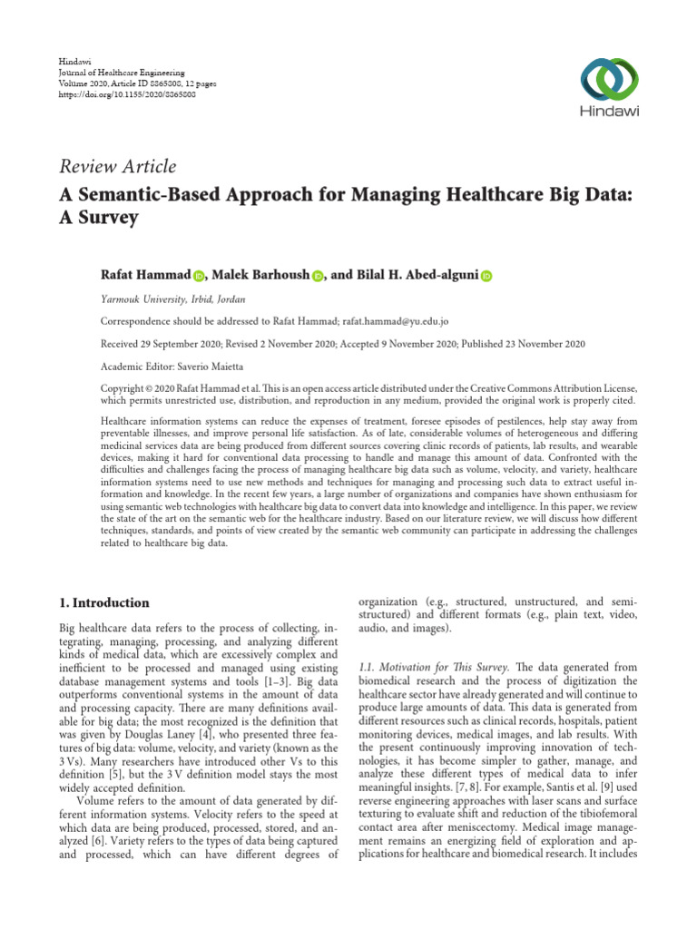 A Semantic Based Approach For Managing H | PDF | No Sql | Resource Description Framework