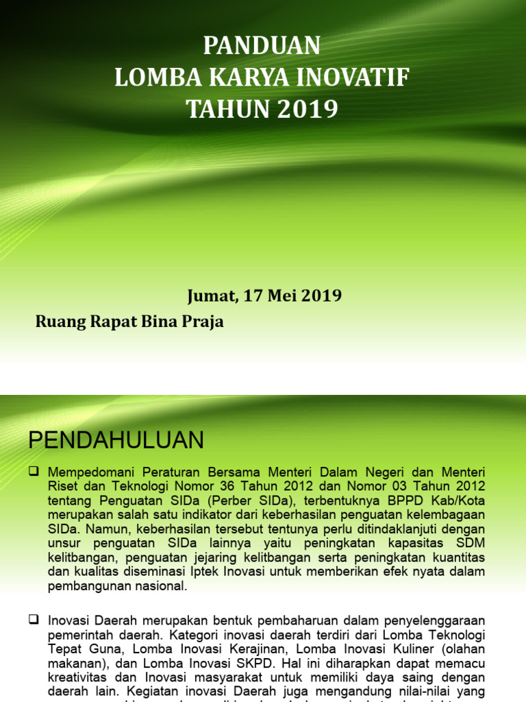 Slide Lomba Karya Inovatif | PDF | Bisnis | Seni