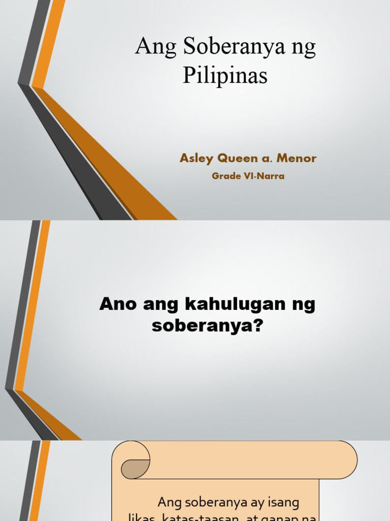 Asley Queen Menor Ang Soberanya NG Pilipinas | PDF