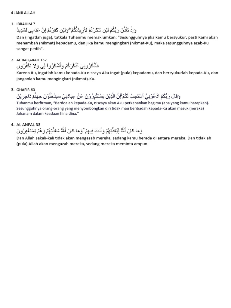 4 Janji Allah | PDF