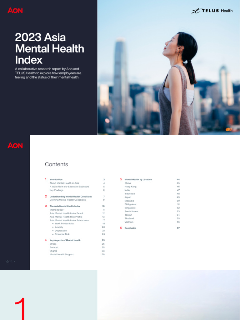 Aon and TELUS Health Asia Mental Health Index Report 2023 | PDF | Cost ...