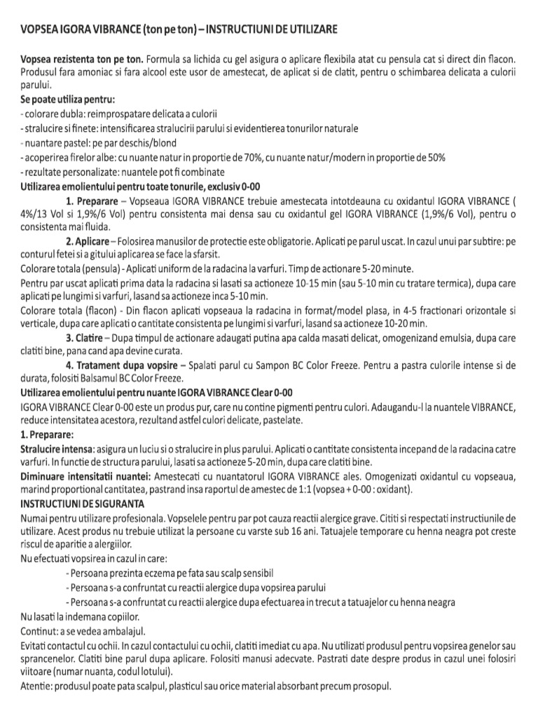 Igora Vibrance | PDF