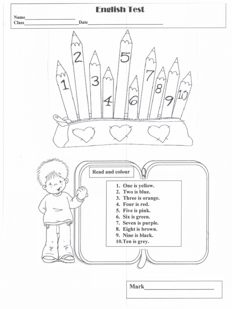 Color The Pencils Test | PDF