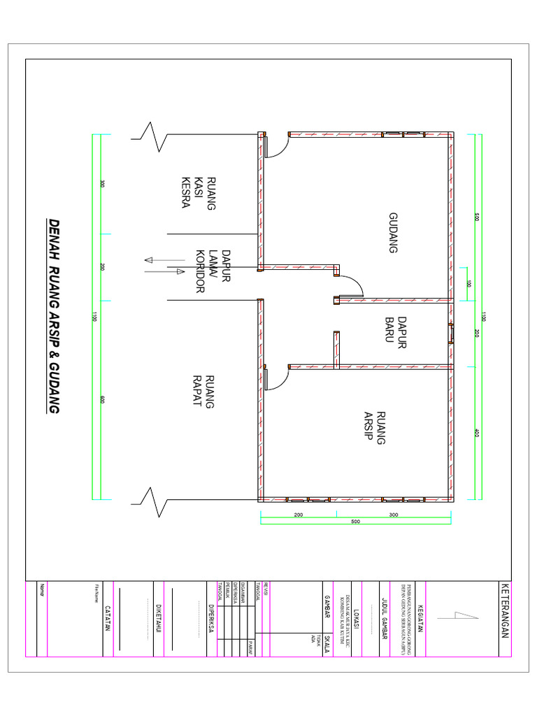 Desain Denah Ruang Arsip And Gudang Pdf 
