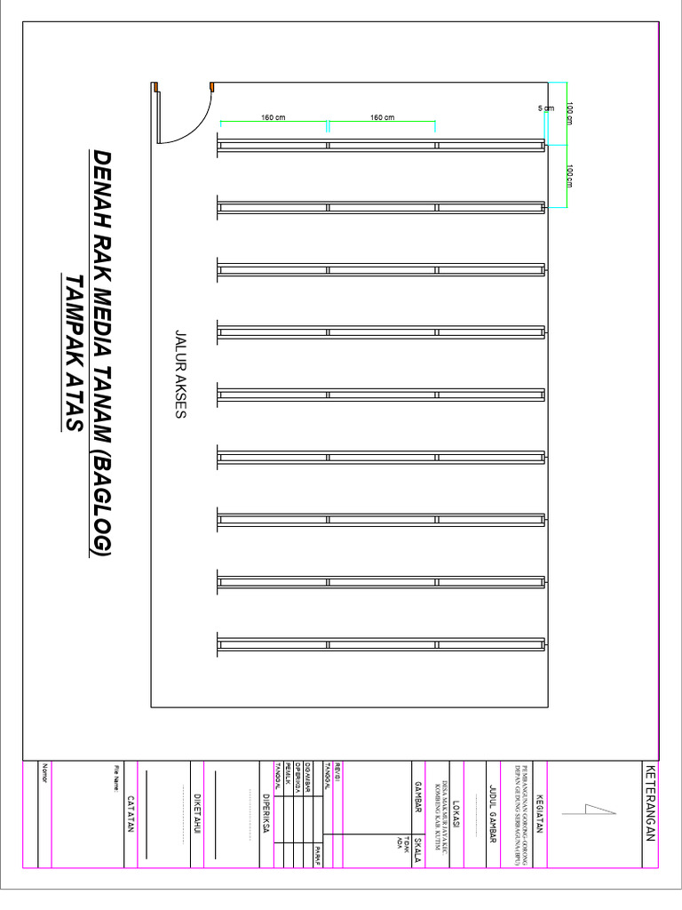 Denah - Rumah Jamur Tiram - Rak Penyimpanan | PDF