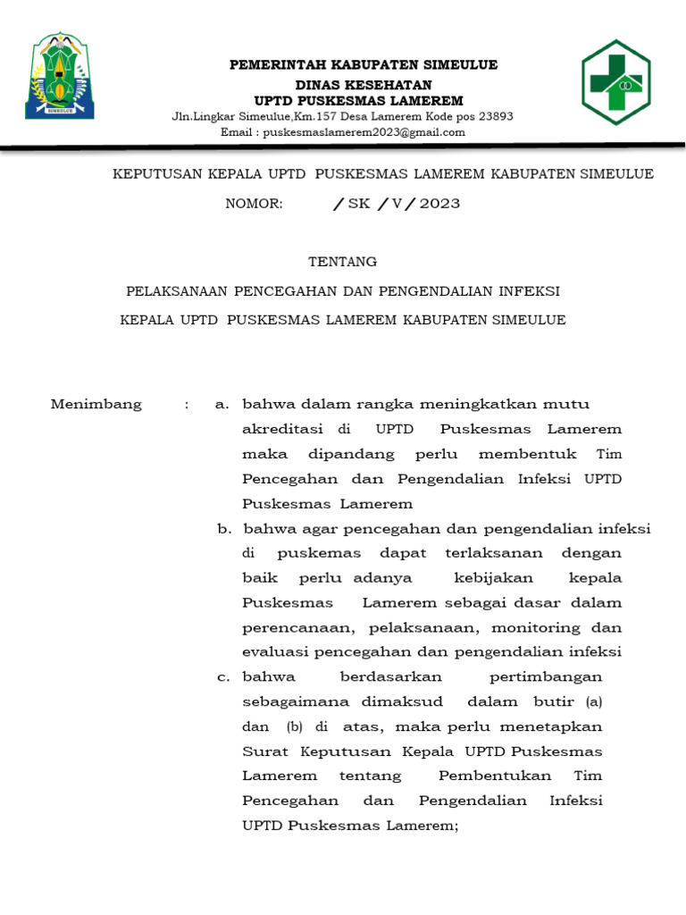2023 SK Kebijakan Pelaksanaan Ppi | PDF