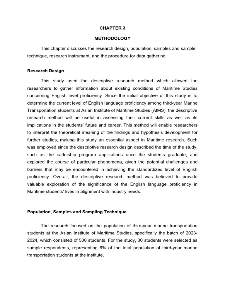 Chapter 3 Methodology PDF Methodology Weighted Arithmetic Mean
