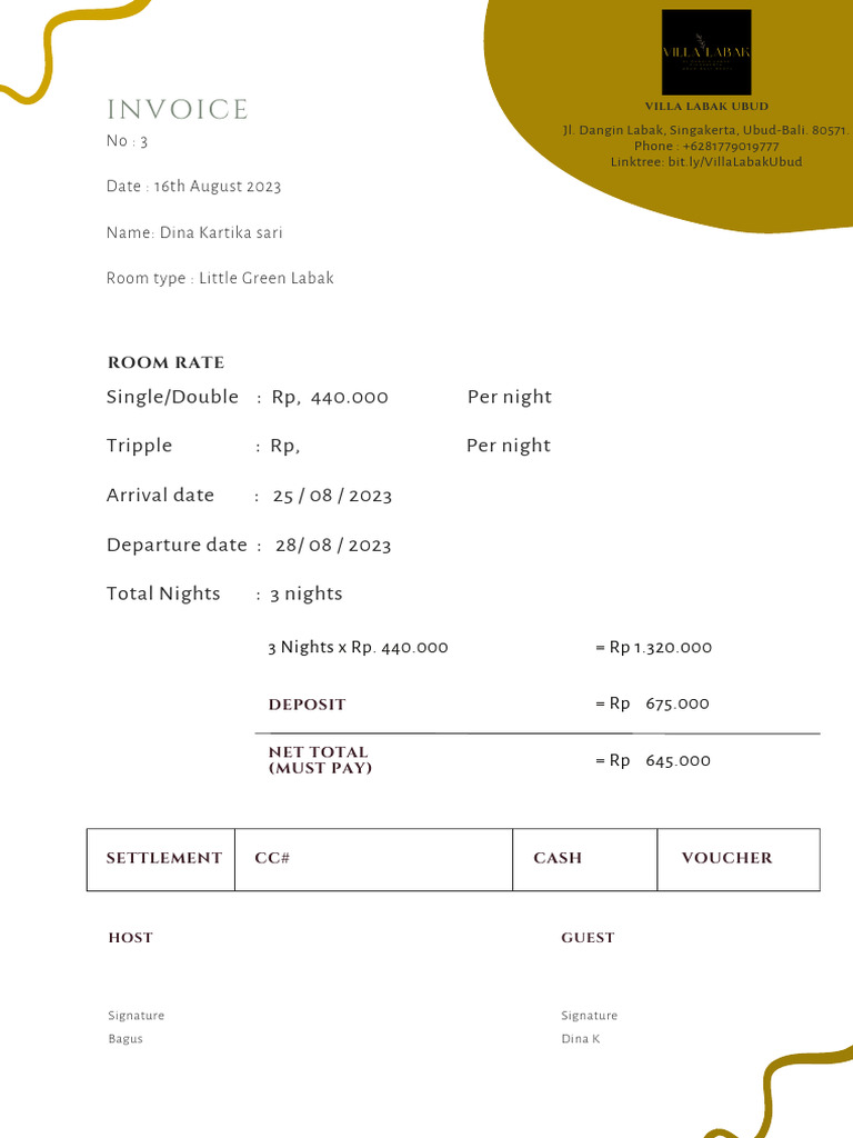 Invoice Villa Example | PDF