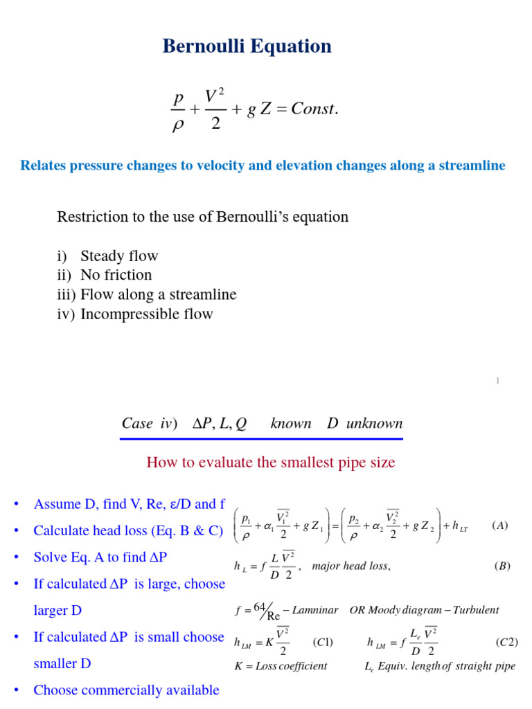 Bernoulli Equation Part 2 | PDF | Pump | Fluid Dynamics Bernoulli Equation Part 2 | PDF | Pump | Fluid Dynamics