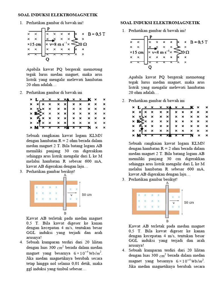 Soal Induksi Elektromagnetik | PDF | Sains & Matematika