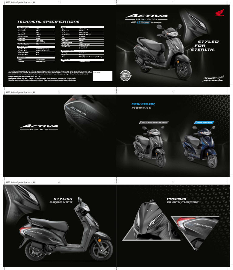 Activa Special Brochure | PDF | Brake | Tire