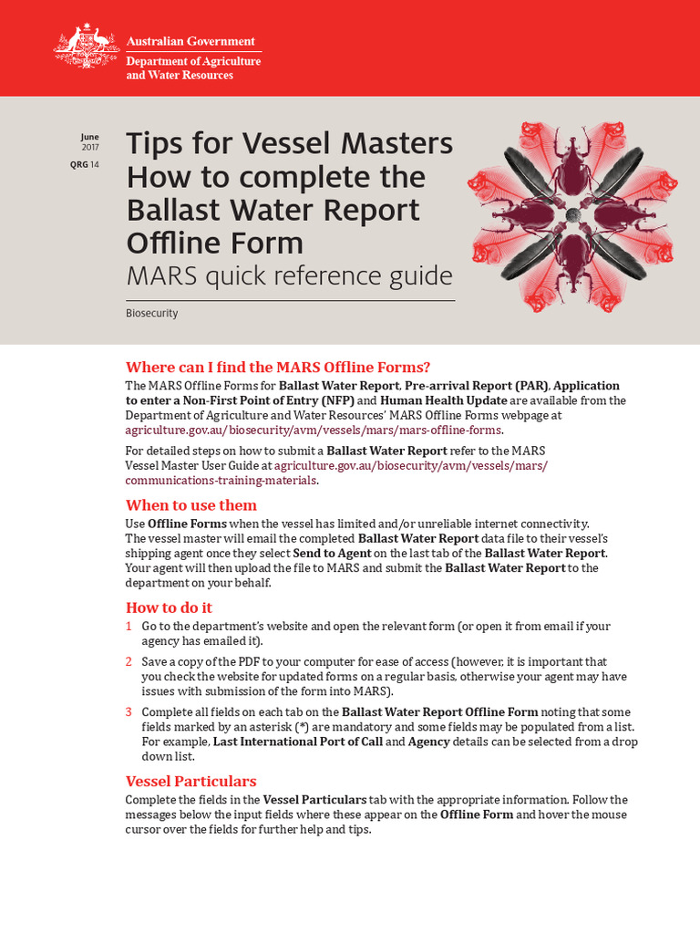 MARS Offline Forms for Ballast Water Reporting | PDF | Online And ...