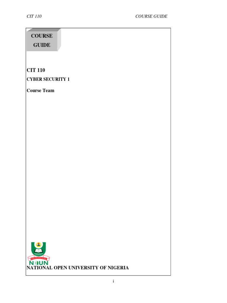 Cit 110 Pdf Pdf Security Computer Security