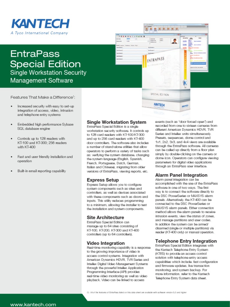 Entrapass-Special-Edtn-V5 0 Ds r07 A4 en | PDF | Microsoft Windows ...