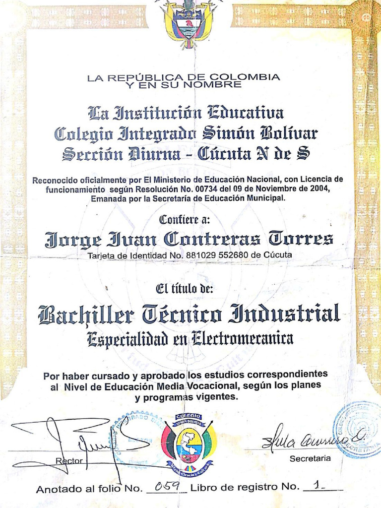 diploma bachiller | PDF