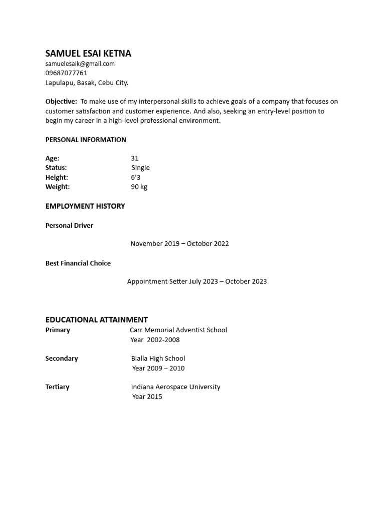 Entry-Level Job Seeker Resume | PDF