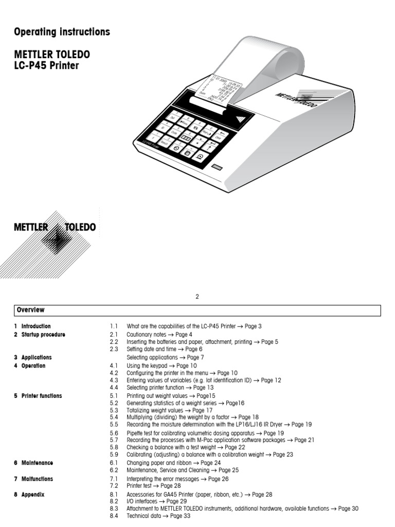 LC-P45 Printer Operating Instructions | PDF | Printer (Computing ...