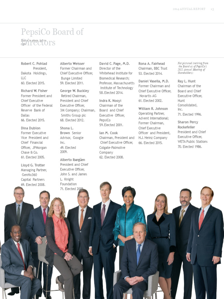 PepsiCo 2014 Leadership Overview | PDF | Pepsi Co | Companies