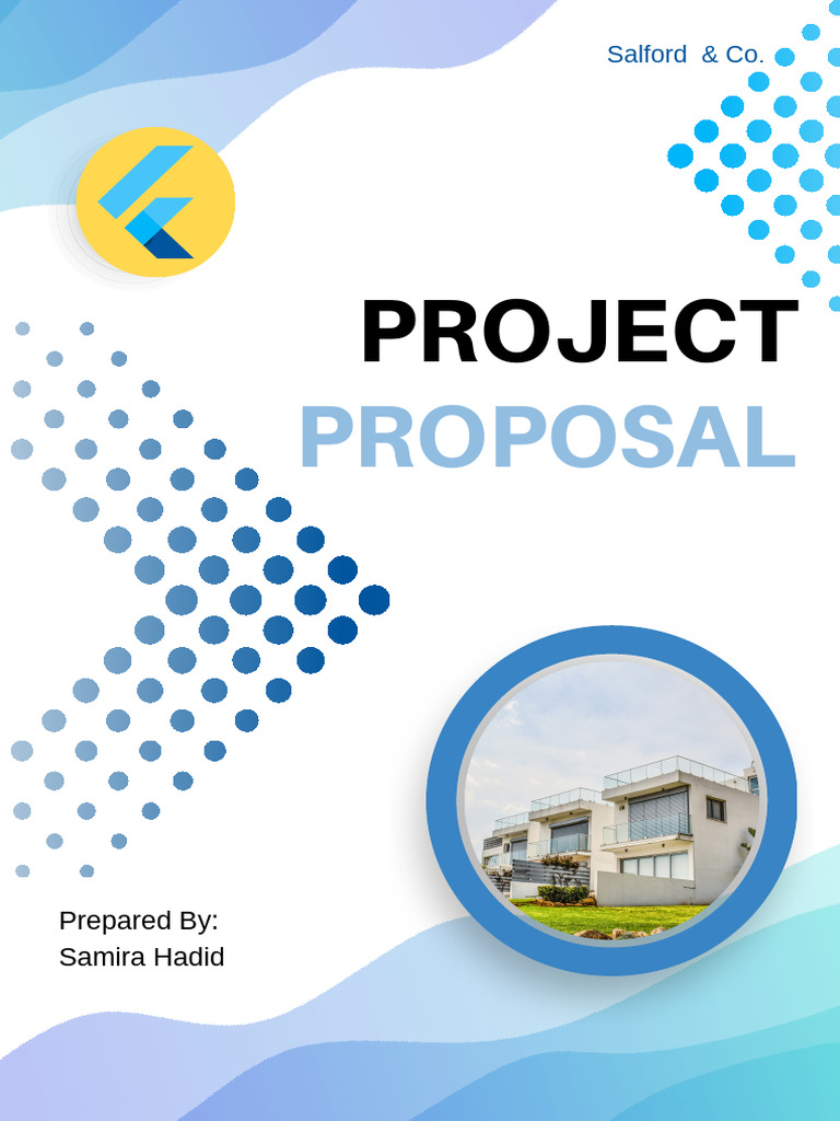 Blue Modern Project Proposal Cover A4 Document | PDF