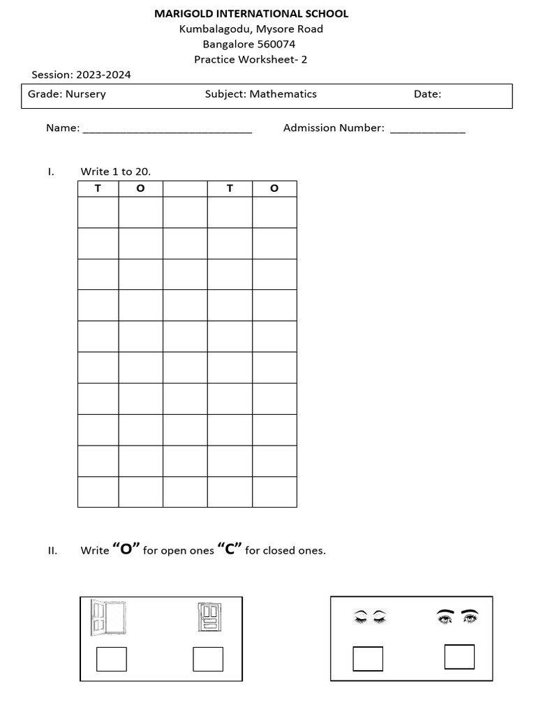 A2 Mathematics Practice Worksheet | PDF
