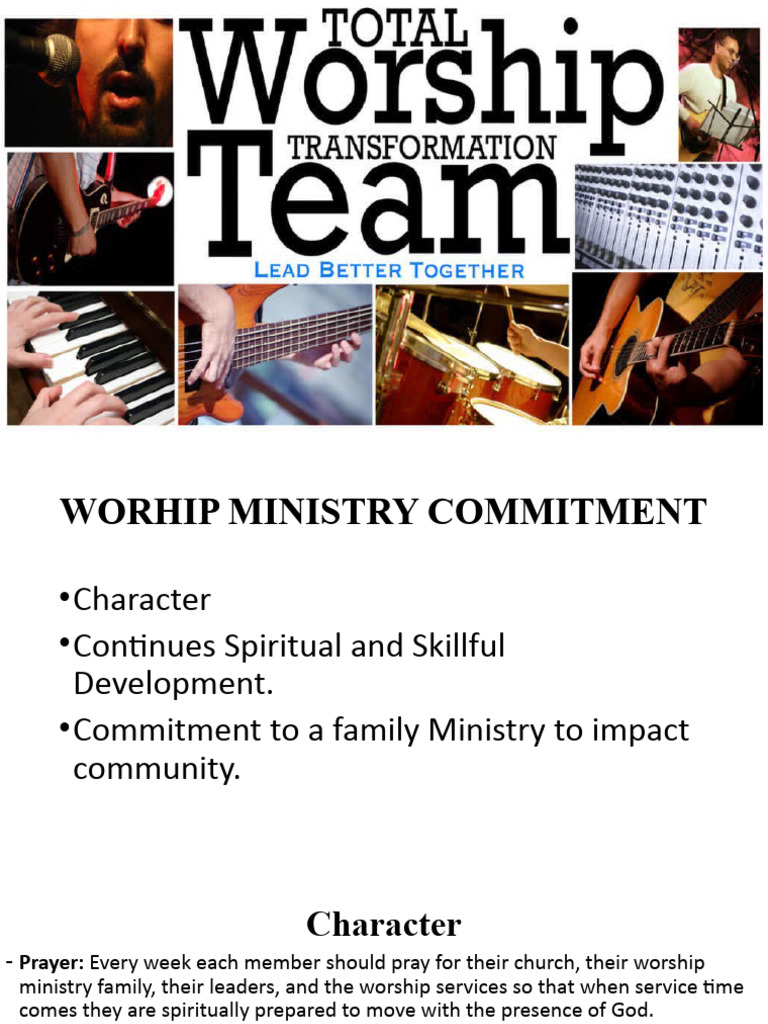 Worship Team Training Session - August 19, 2023 | PDF | Worship | God