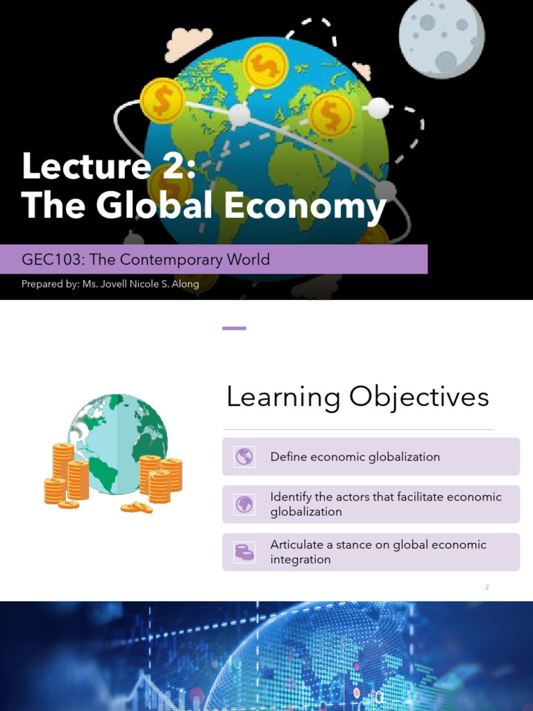 Lecture 2 The Global Economy | PDF | Bretton Woods System | Globalization