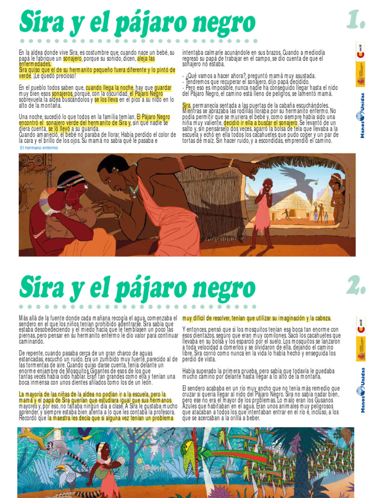 Sira - y - El - Pajaro - Negro. Cuento | PDF | Aves