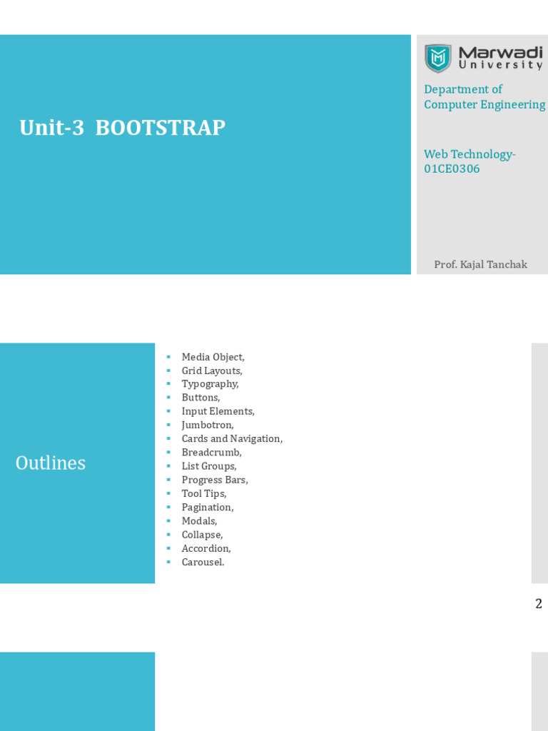 UNIT3newpptx 2023 10 13 10 47 03 | PDF | Bootstrap (Front End Framework) | Responsive Web Design