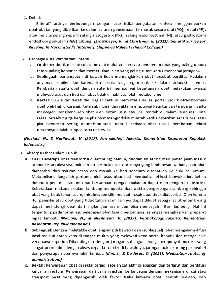 Absorbsi Rute Pemberian Enteral | PDF