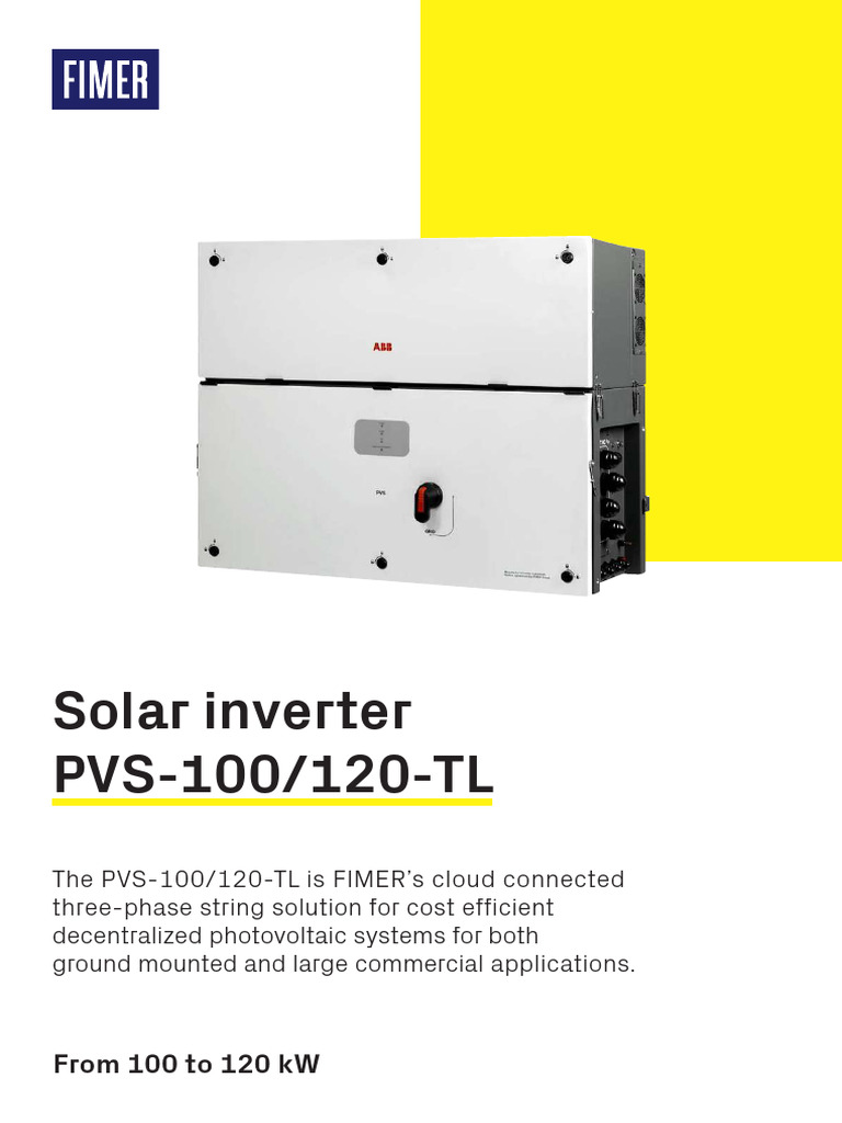 100KW & 20KW Inverter Data Sheet | PDF | Photovoltaic System | Direct ...