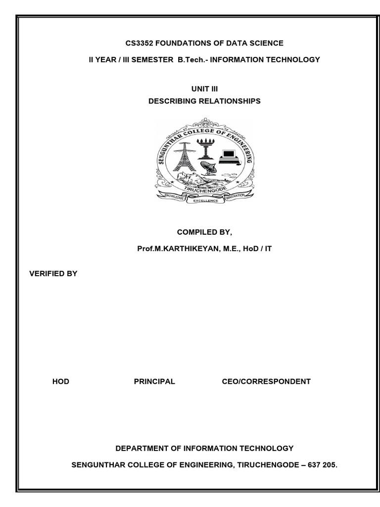 Unit 3 Fod | PDF | Linear Regression | Regression Analysis