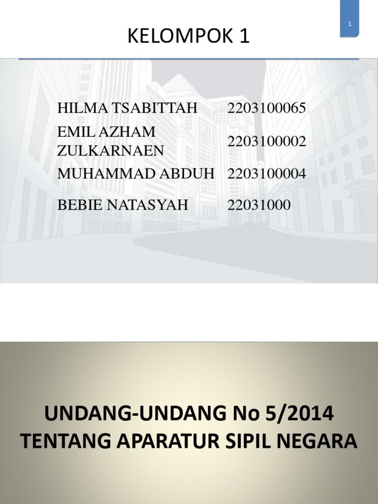 UU ASN Kelompok 1 | PDF