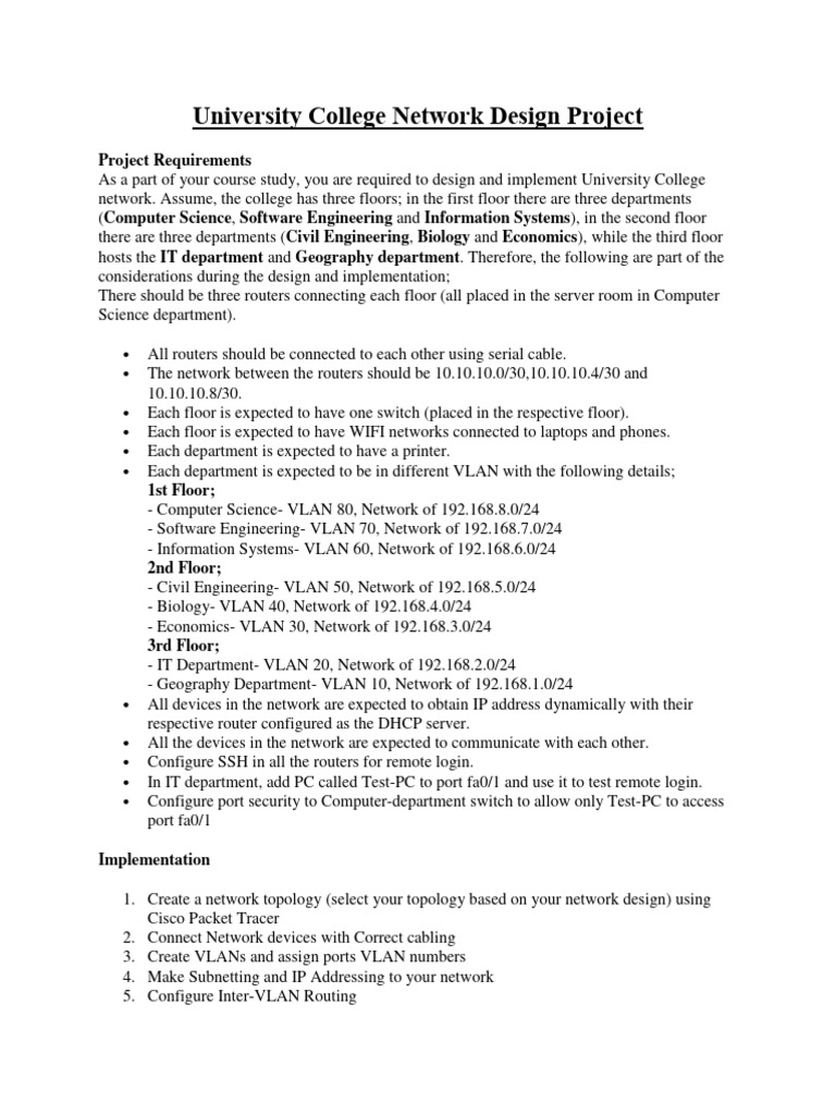 Computer Networking Project Pdf Computer Network Router Computing 6084