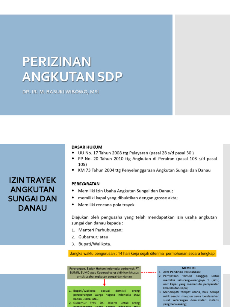 12-13. Perizinan Angkutan Dan Pelabuhan SDP | PDF