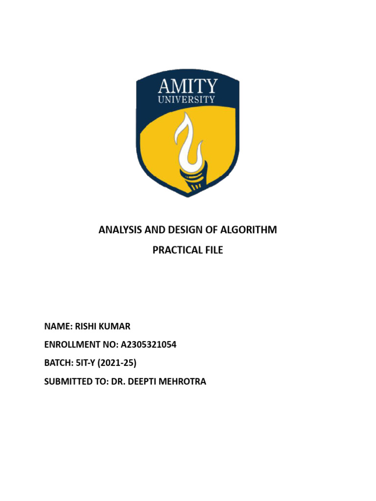 Ada Lab File | PDF | Computer Programming | Algorithms