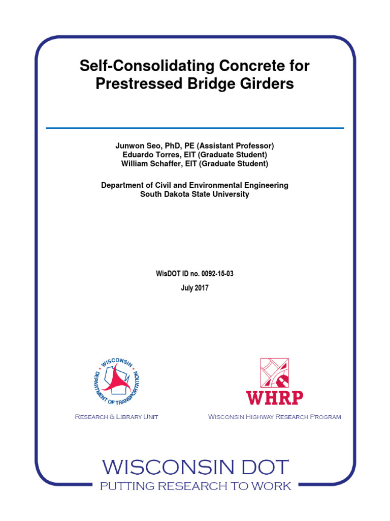 Self Compacted Concrete For Prestressed Concrete Beams Download Free Pdf Concrete Cement