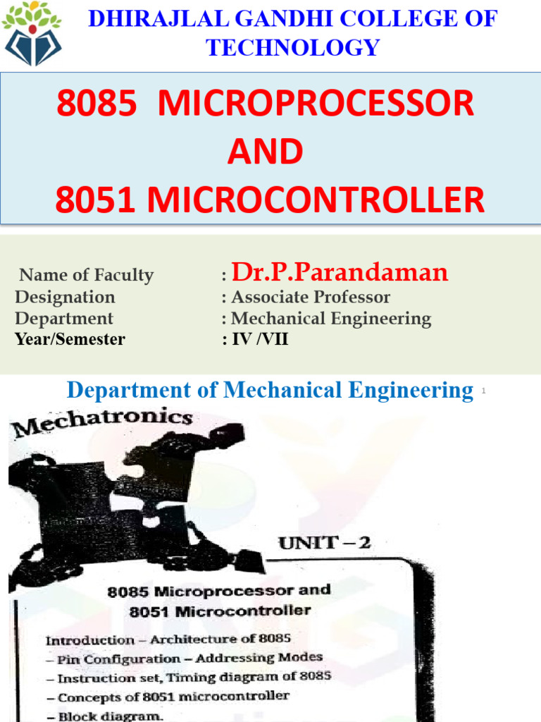 8085 Microprocessor and 8051 Microcontroller | PDF | Microcontroller ... 8085 Microprocessor and 8051 Microcontroller | PDF | Microcontroller ...