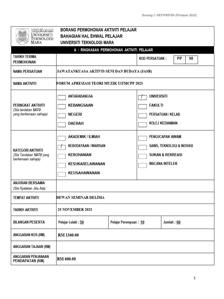 BORANG C Teori | PDF