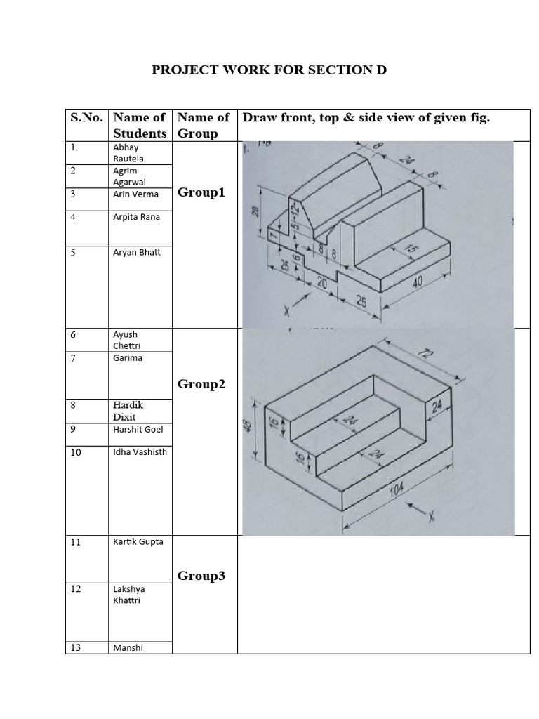 Section D Project Work Overview | PDF
