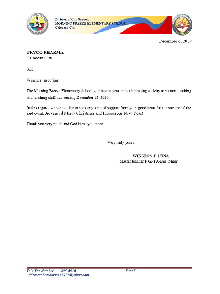 Solicitation Letter | PDF