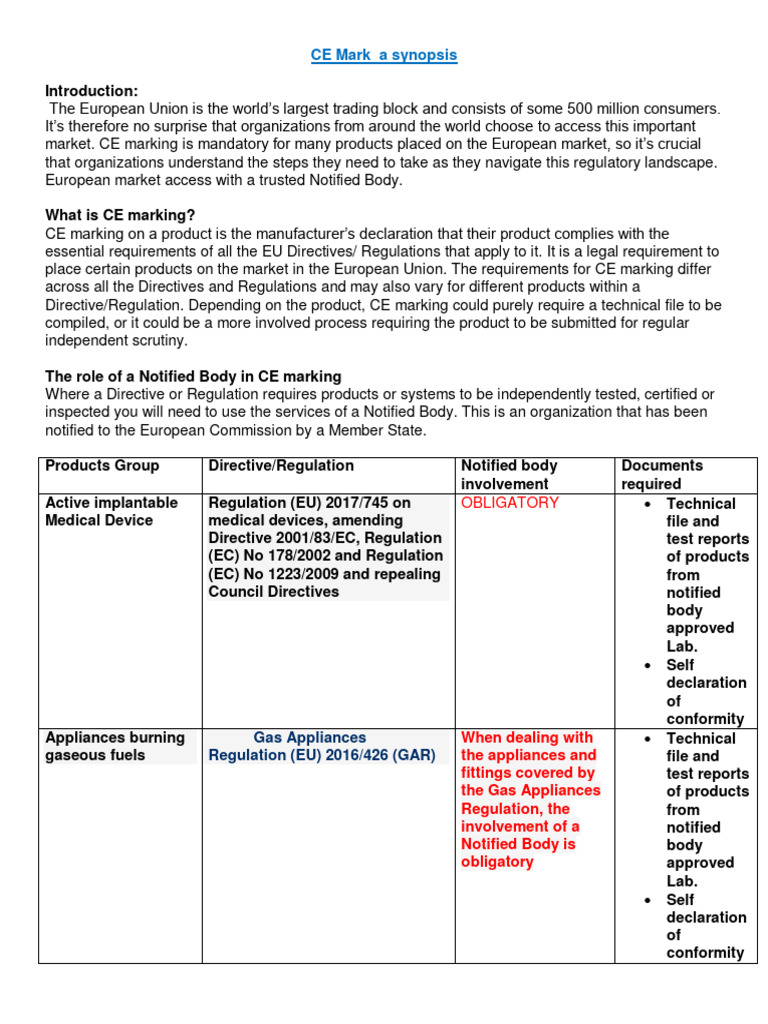 CE Mark | PDF | Medical Device