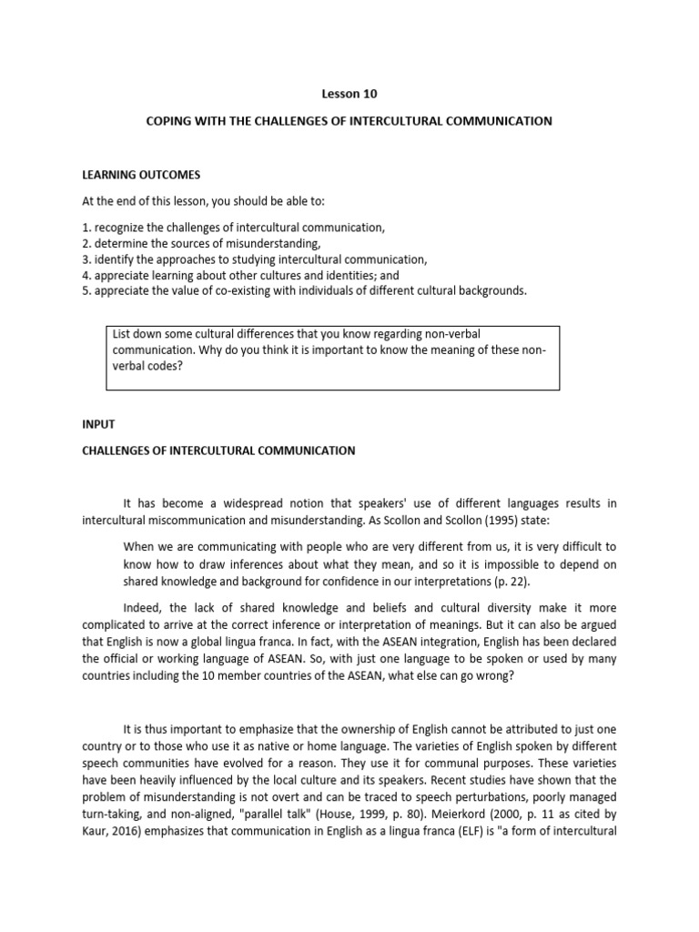 Navigating Intercultural Communication Challenges | PDF | Cross ...