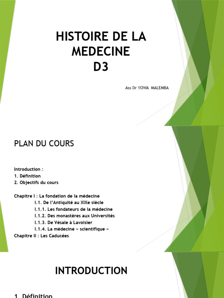 Histoire et Évolution de la Médecine | PDF | Médecine