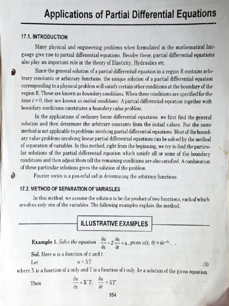 Application of Partial Differential Equation Fin | PDF
