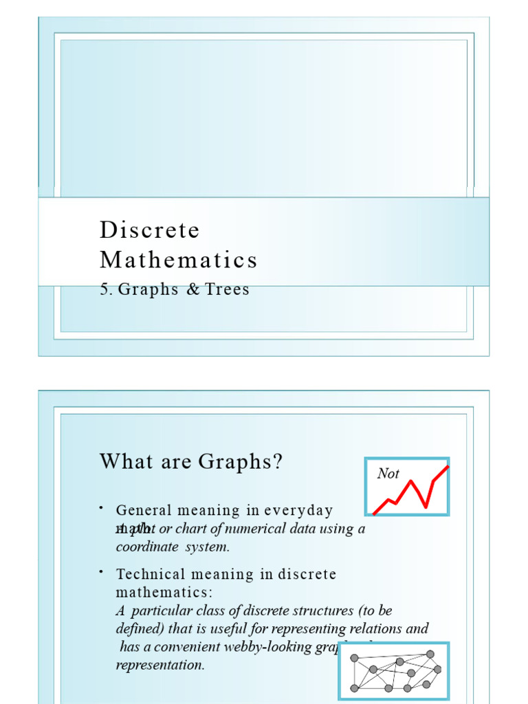 Discrete Math Graphs and Tree PDF | PDF | Vertex (Graph Theory) | Graph ...