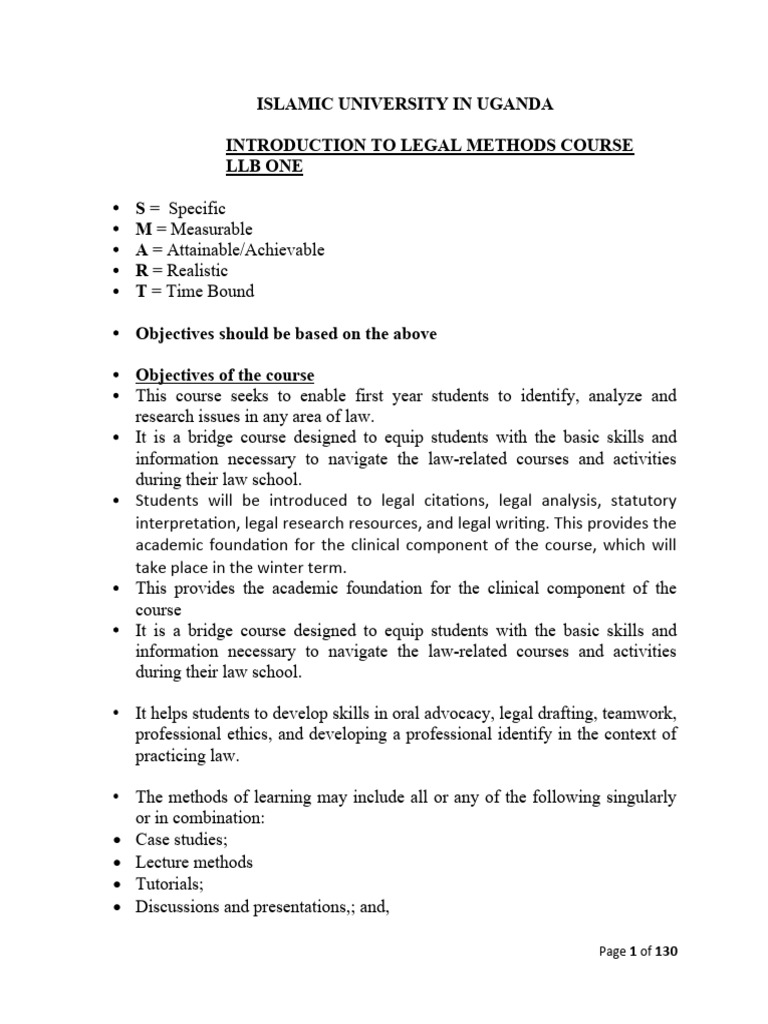 Legal Method Notes 1-2 | PDF | Case Citation | Judgment (Law)