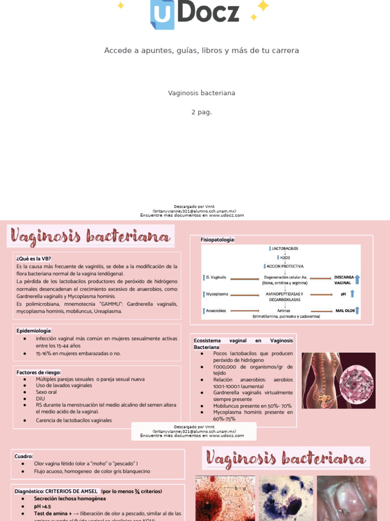 Vaginosis Bacteriana: Causas y Tratamiento | PDF | Vagina | Medicina ...