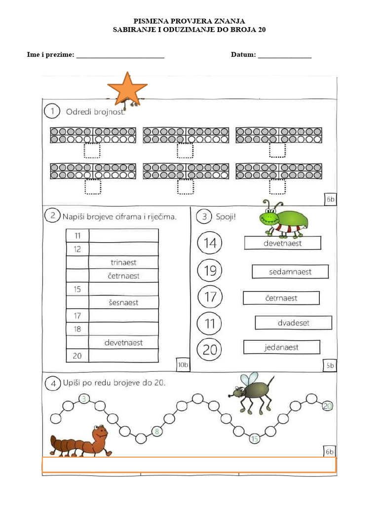 Pismena Provjera Znanja Matematika | PDF
