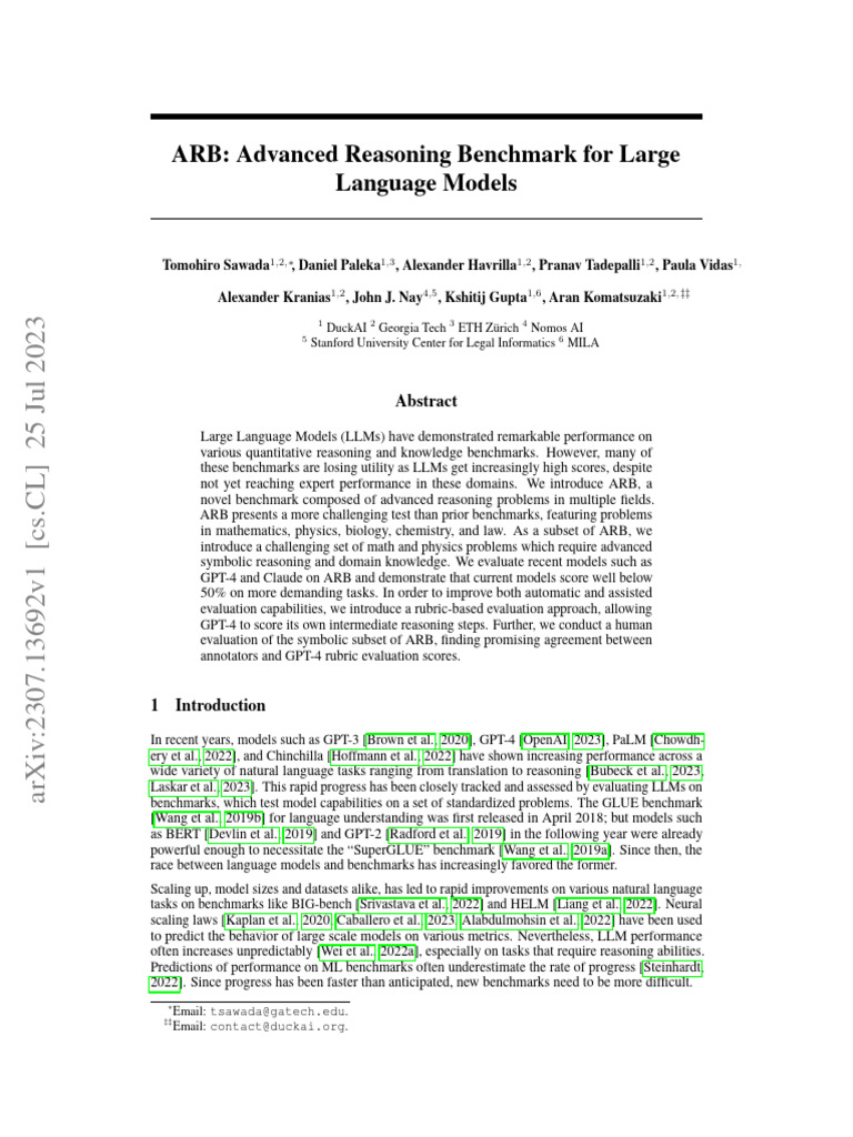 Benchmark LLM | PDF | Medical College Admission Test | Multiple Choice